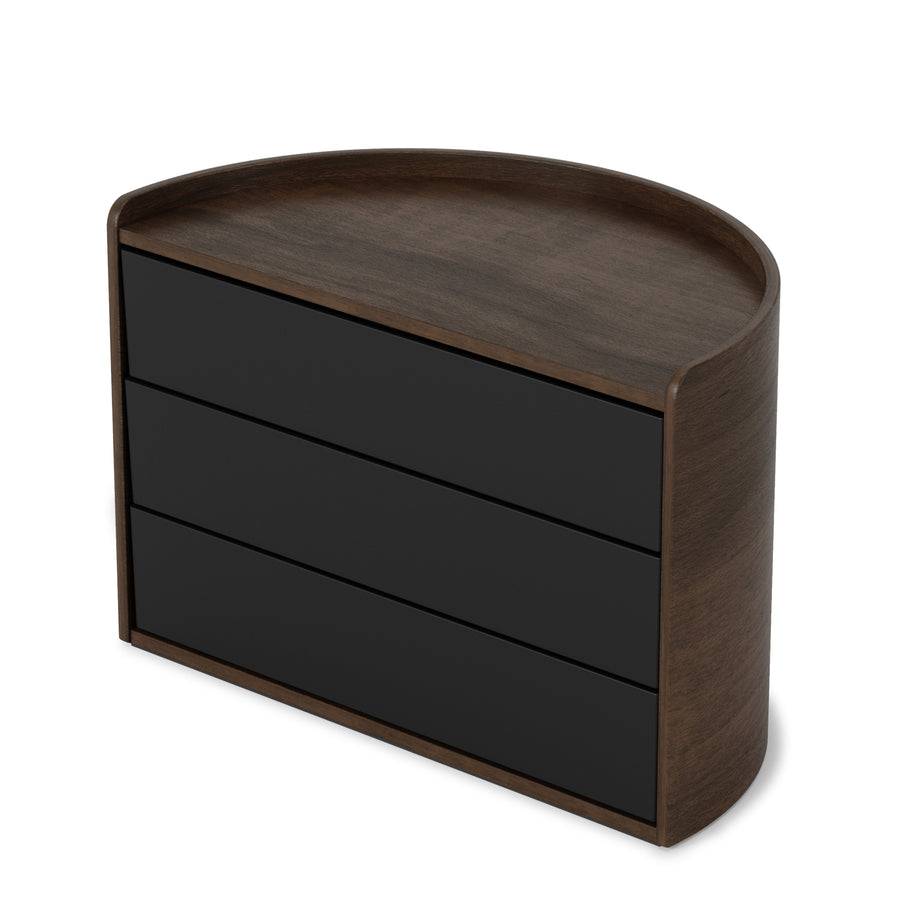 Moona Storage Box - Black/Walnut I Umbra – Umbra Australia